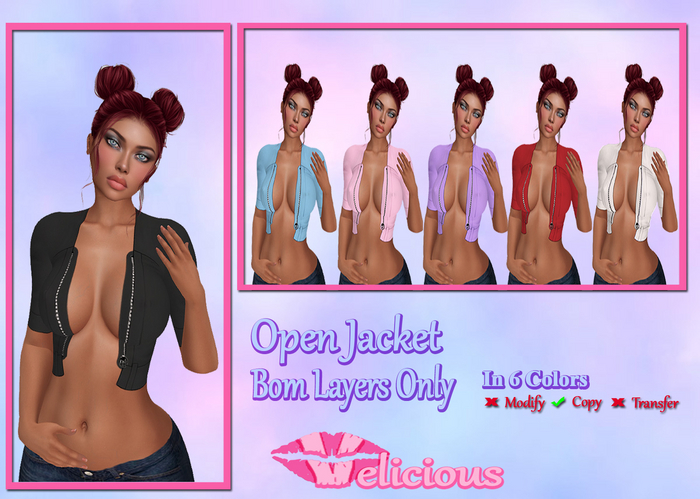 Second Life Marketplace - Velicious - Open Jacket